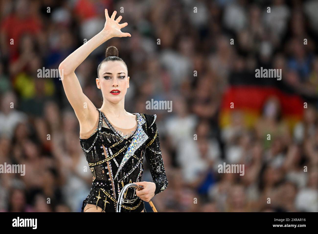 Paris, France. 09th Aug, 2024. Olympic Games, Paris 2024, gymnastics, rhythmic gymnastics ...