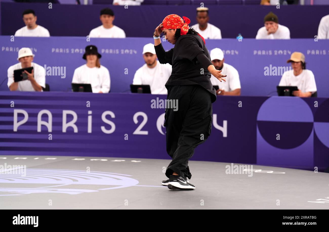 TALASH of the Refugee Olympic Team during the Breaking B-Girls Pre ...