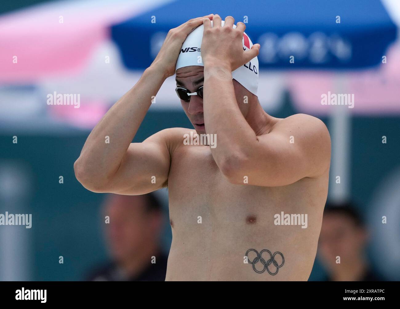 Mexico's Duilio Carrillo prepares to compete in the men's individual Swimming 200m Freestyle ...
