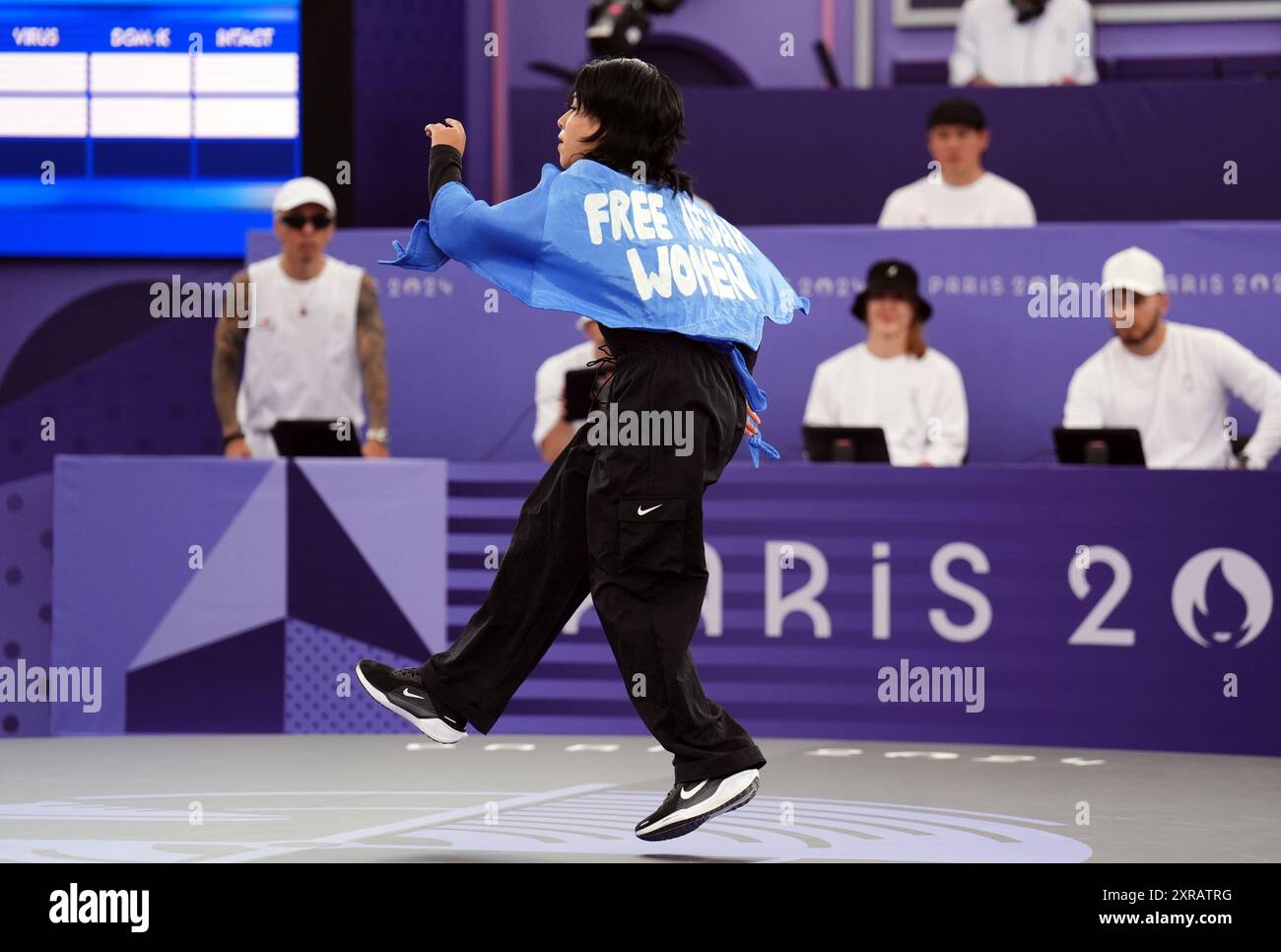 TALASH of the Refugee Olympic Team during the B-Girls Pre-Qualifier ...