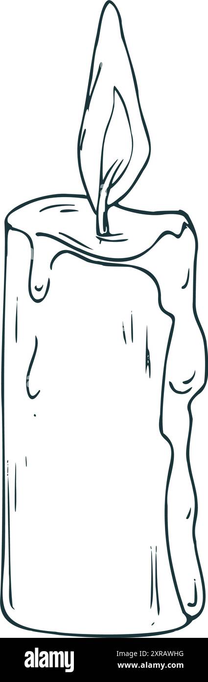 Black candle witchcraft Stock Vector Images - Alamy