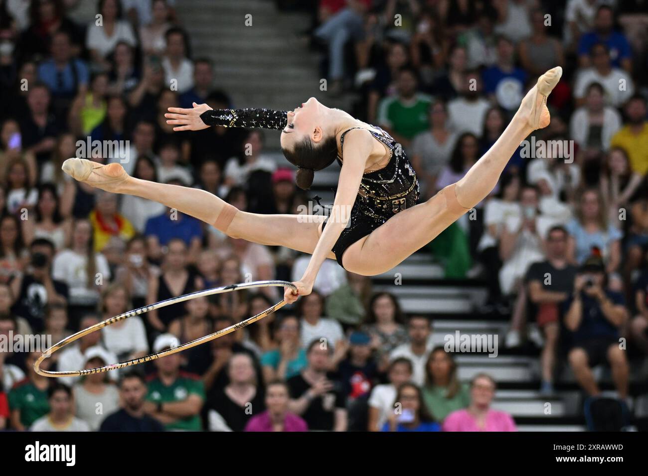Paris, France. 09th Aug, 2024. Olympics, Paris 2024, gymnastics, rhythmic gymnastics, individual ...