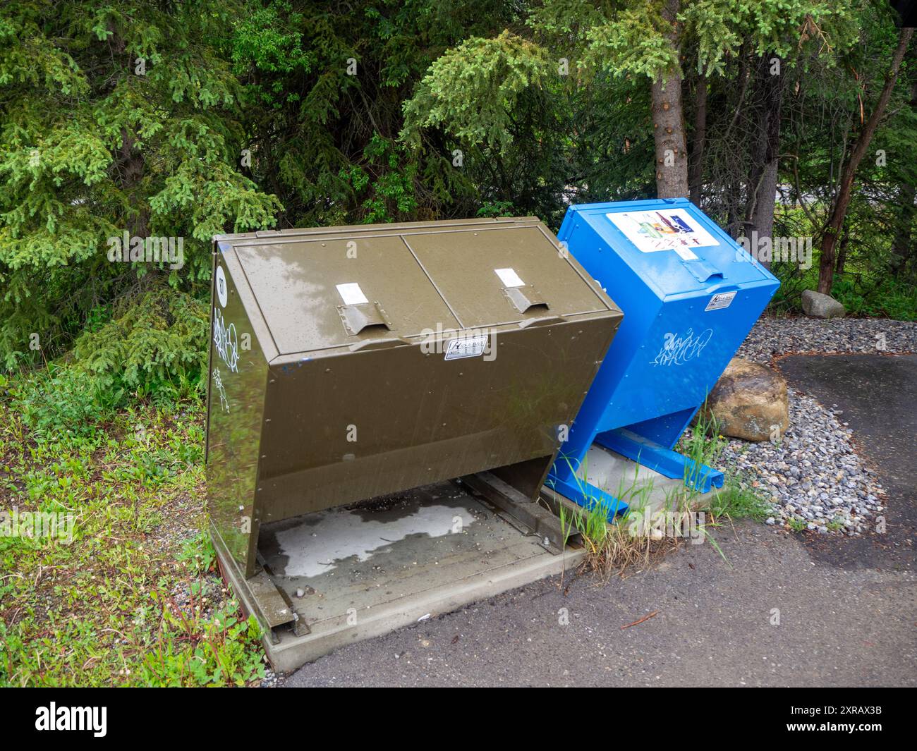 Bear proof bins Stock Photo - Alamy