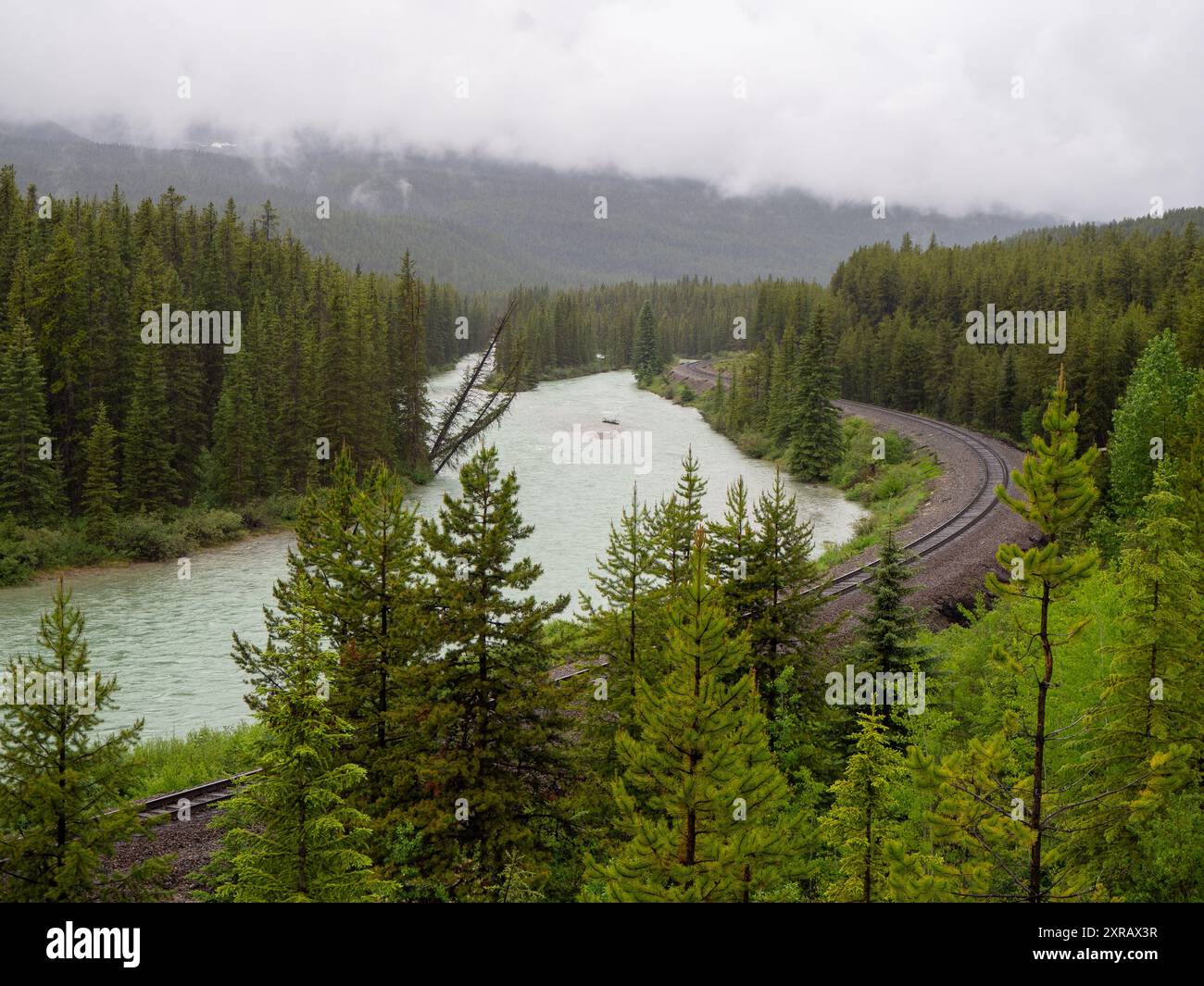 Morant's Curve, Bow River, Alberta, Canada Stock Photo - Alamy