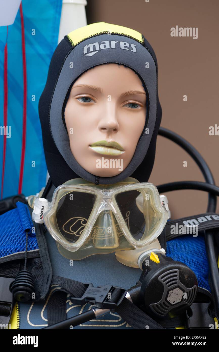 Female Mannequin with Diving Equipment Stock Photo - Alamy