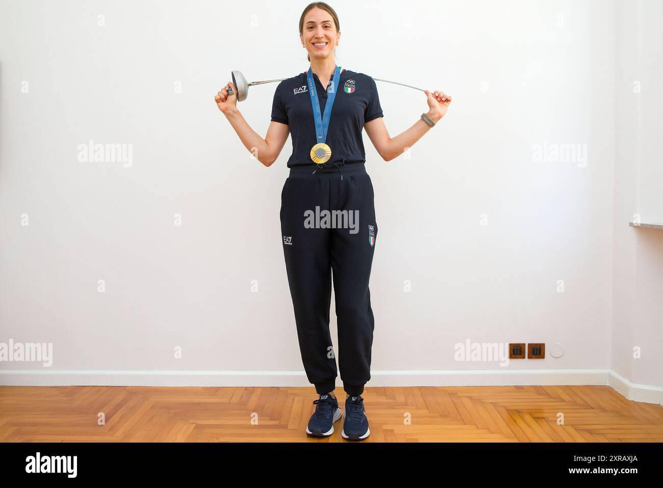 Udine, Italia. 08th Aug, 2024. Giulia Rizzi medaglia d'oro nella ...