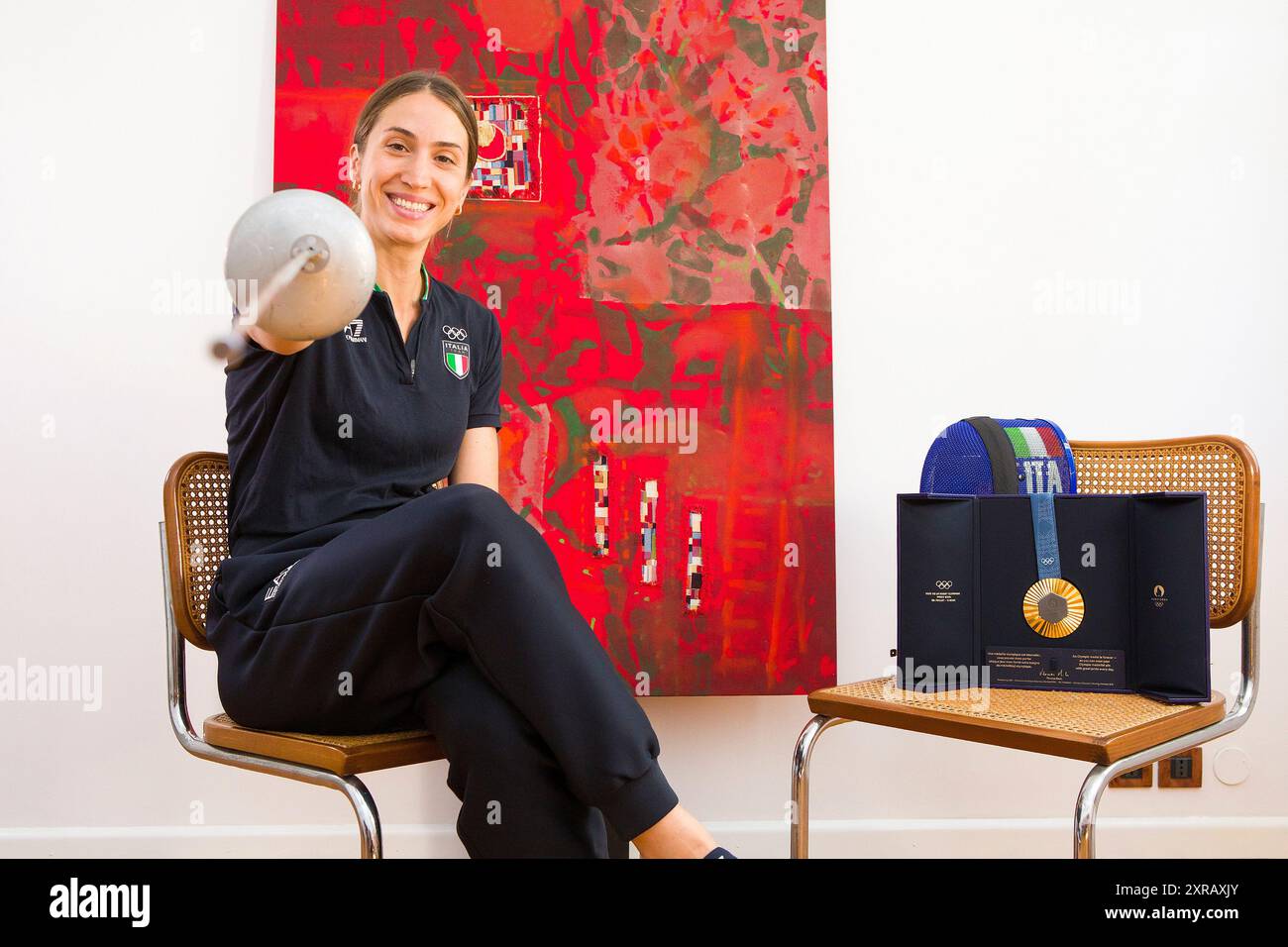 Udine, Italia. 08th Aug, 2024. Giulia Rizzi medaglia d'oro nella ...