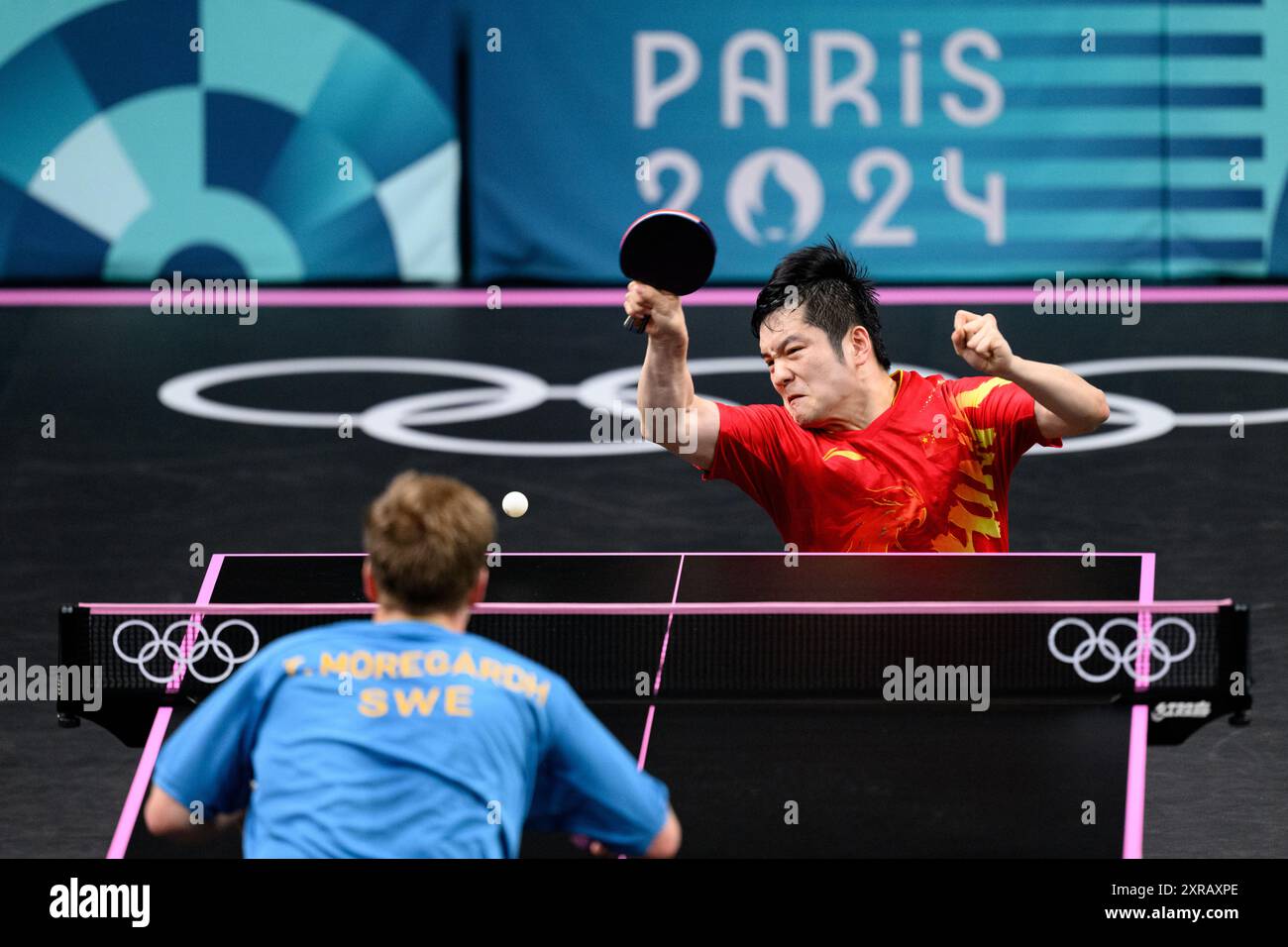 Fan Zhendong of, China. , . in the men's team table tennis final match ...
