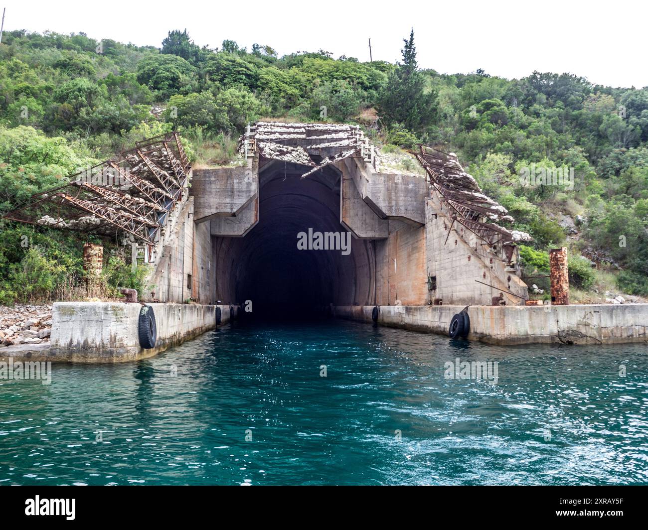 Entrance To Former Yugoslav Submarine Base Stock Photo - Alamy