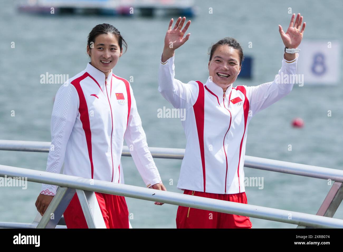 Vaires Sur Marne. 9th Aug, 2024. Gold medalists Xu Shixiao (R)/Sun ...