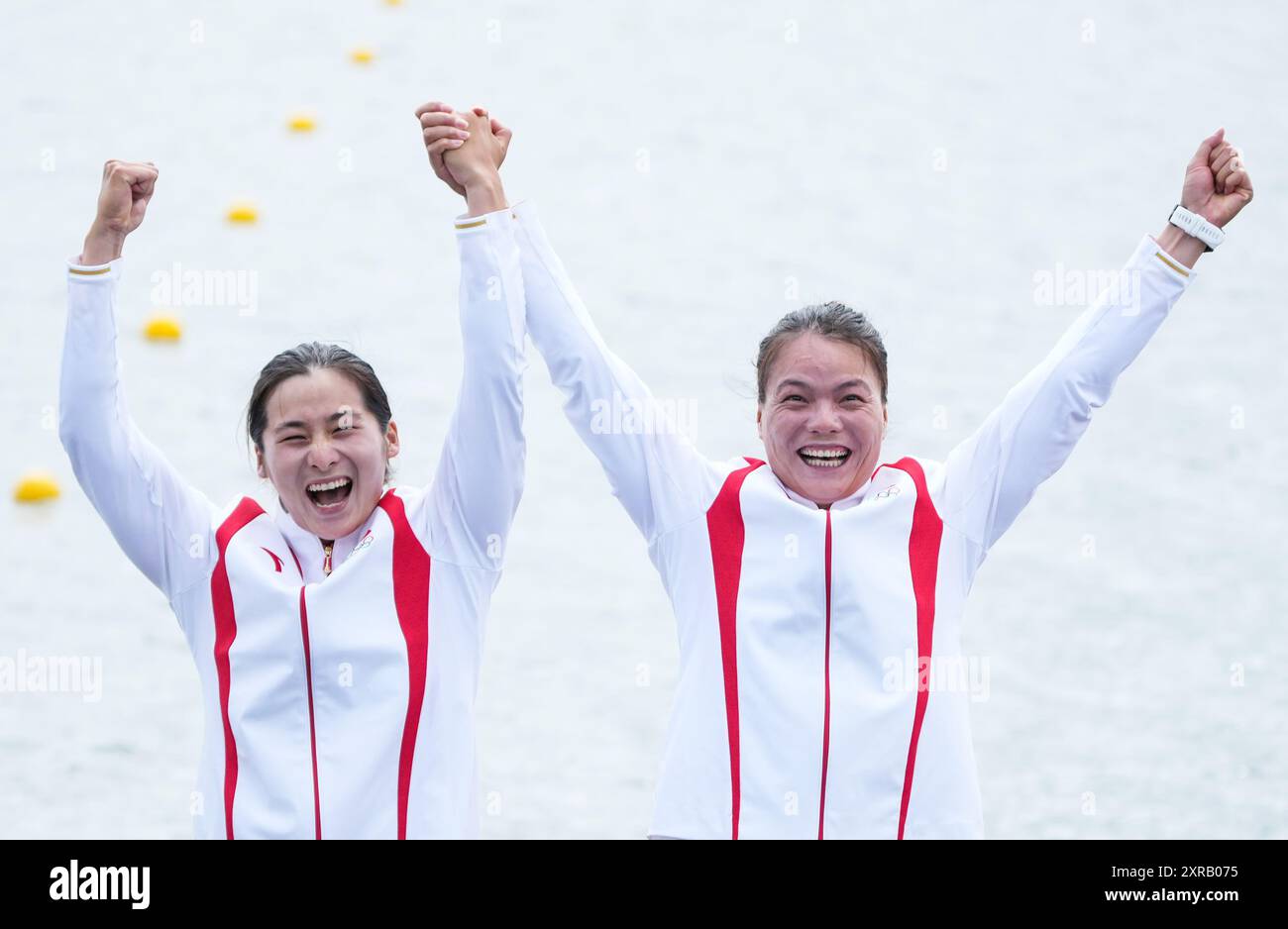 Vaires Sur Marne. 9th Aug, 2024. Gold medalists Xu Shixiao (R)/Sun ...