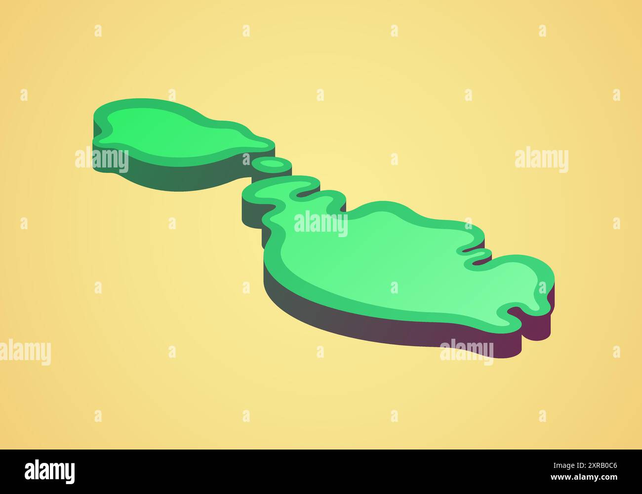 Isometric stylized simplified 3D map of Malta Stock Vector Image & Art ...