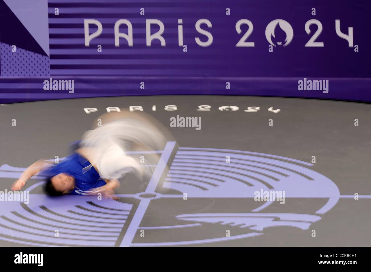 China's Qingyi Liu, known as B-Girl 671, competes during the Round ...