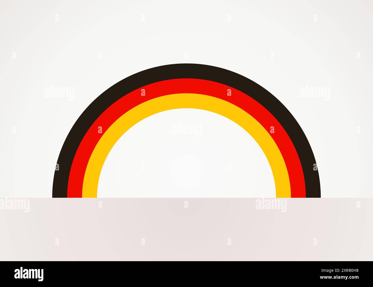 Semicircular flag of Germany. Arc shape like a rainbow Stock Vector ...