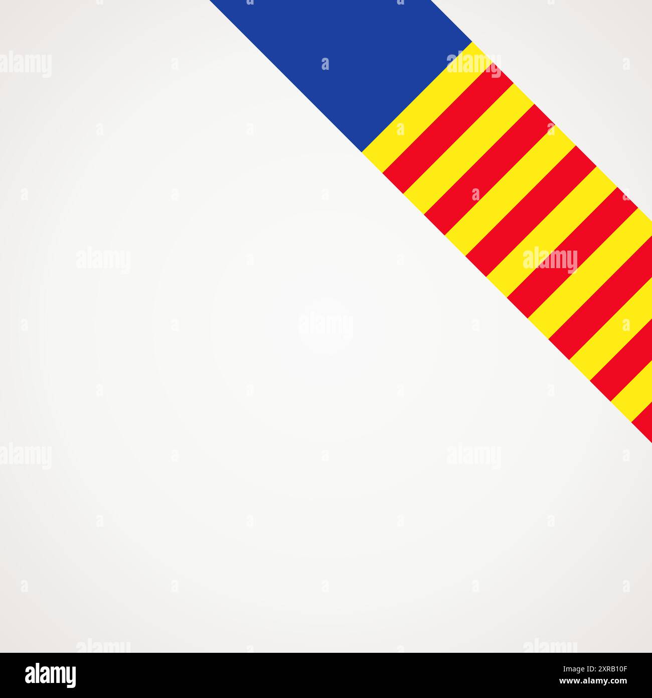 Corner slanted ribbon flag of Salerno for a top right area of a page ...