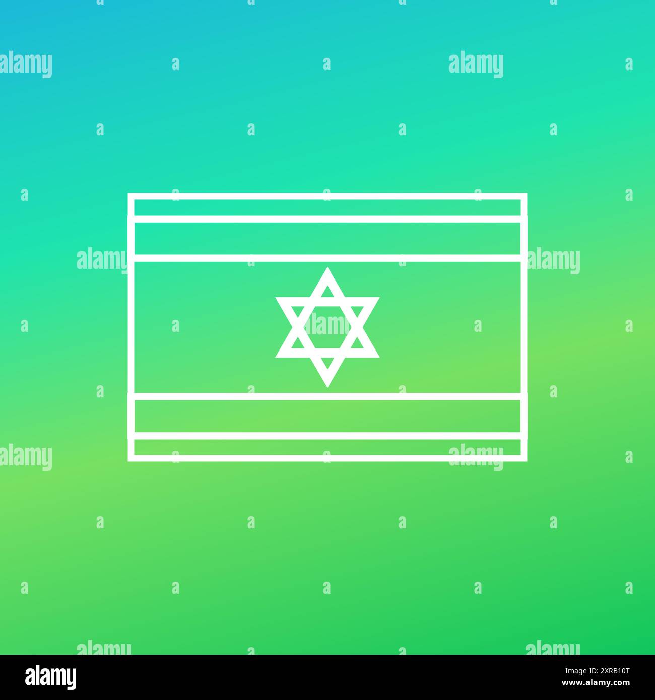 Simple outline flag of Israel with thin line Stock Vector Image & Art ...