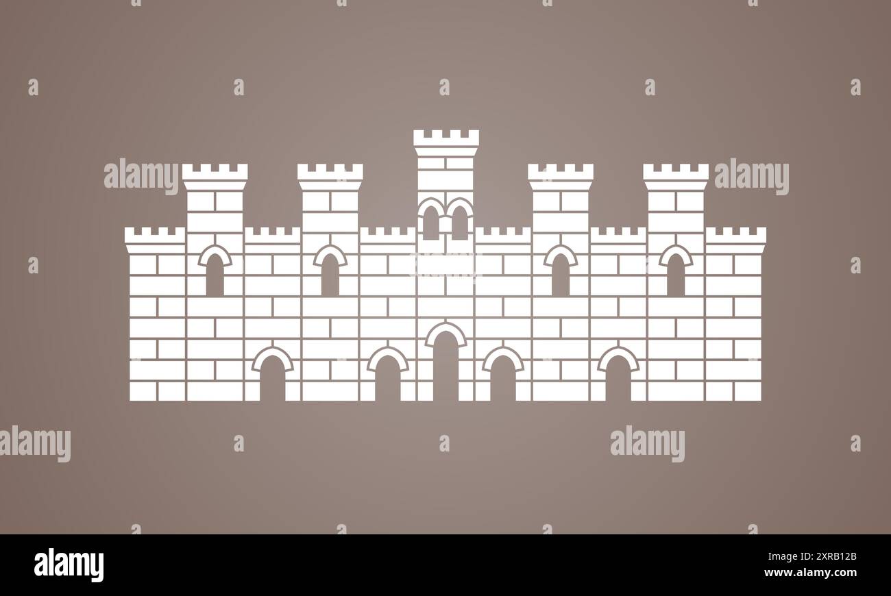 Castle - symbol from the flag of Balearic Islands Stock Vector Image ...