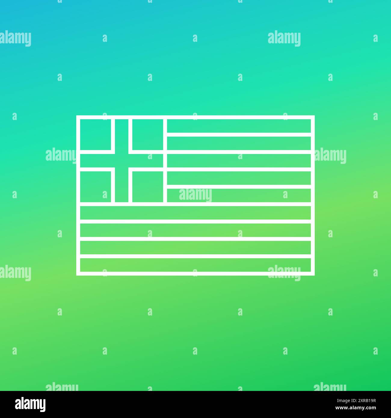Simple outline flag of Greece with thin line Stock Vector Image & Art ...