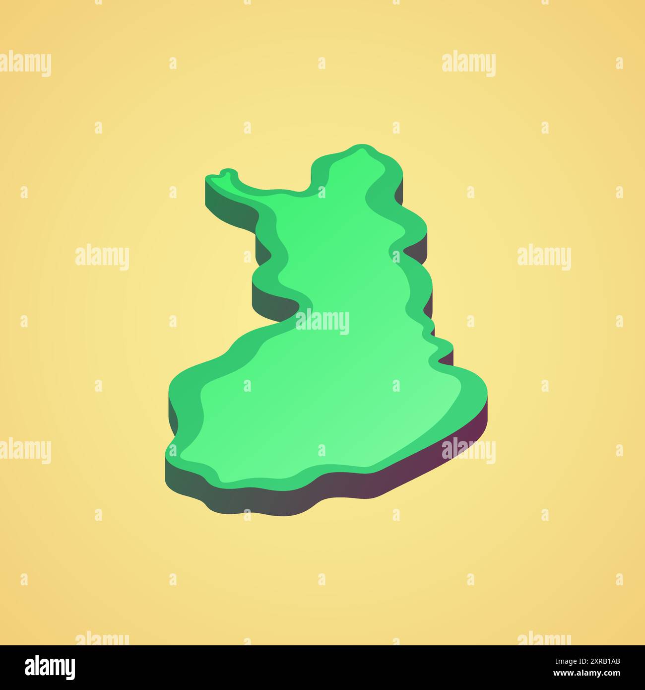 Isometric stylized simplified 3D map of Finland Stock Vector Image ...
