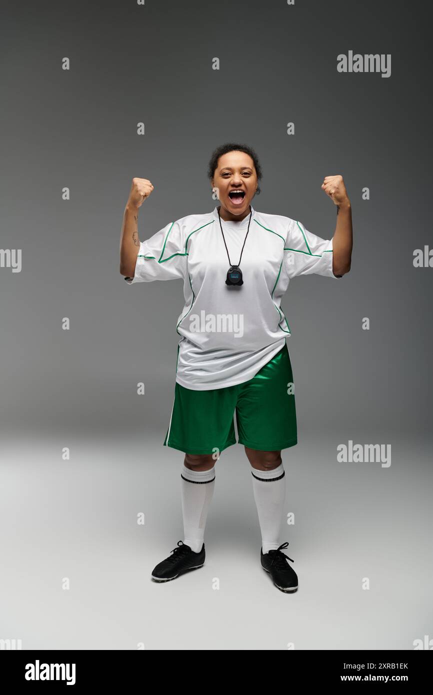 Triumphant pose hi-res stock photography and images - Alamy