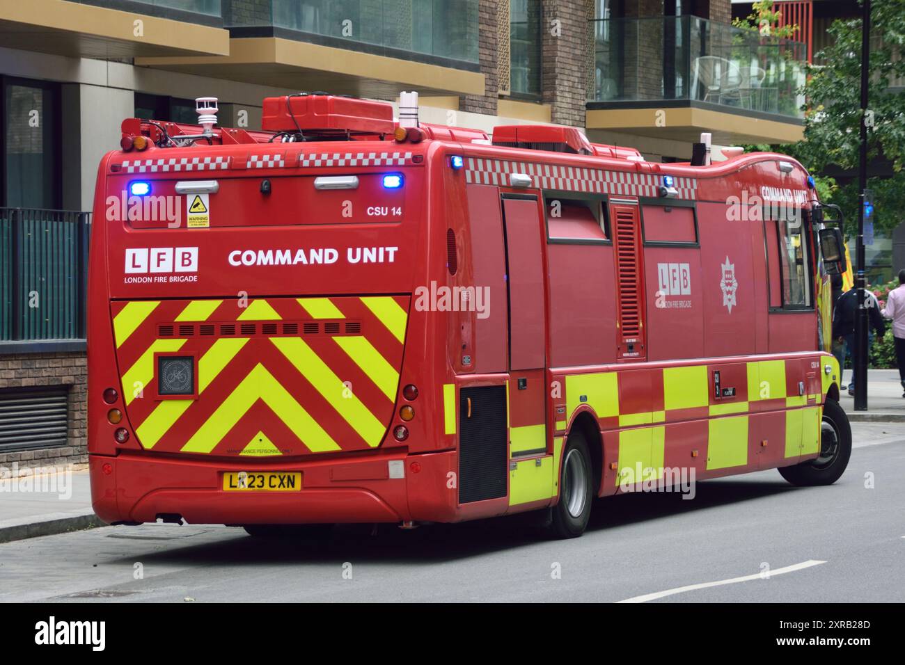 Various London Ambulance Service and London Fire Brigade vehicles were ...