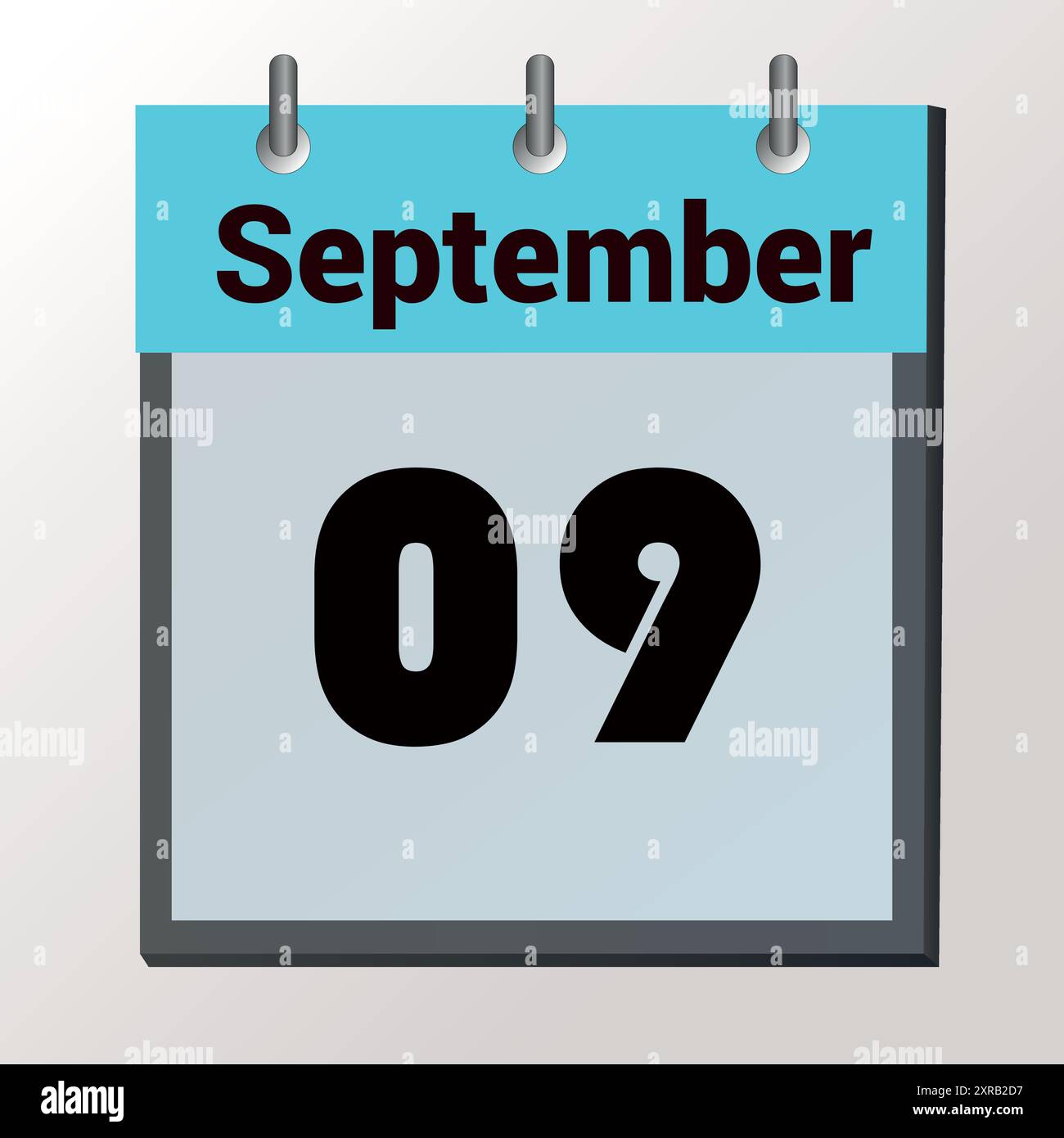 Number 9 calendar hi-res stock photography and images - Alamy