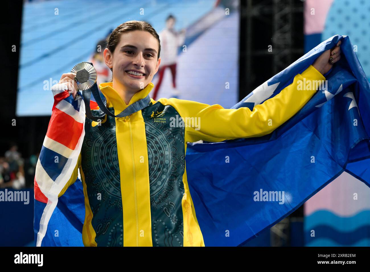 Paris, France. 09th Aug, 2024. Maddison Keeney of Australia shows the ...