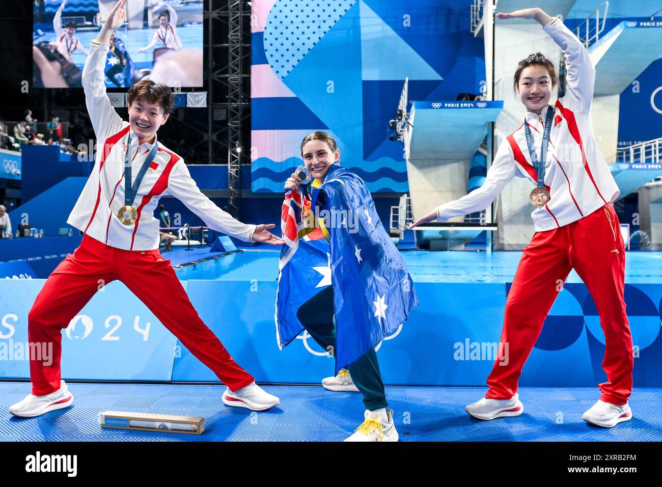 Paris, France. 09th Aug, 2024. Yiwen Chen of China, gold, Maddison ...