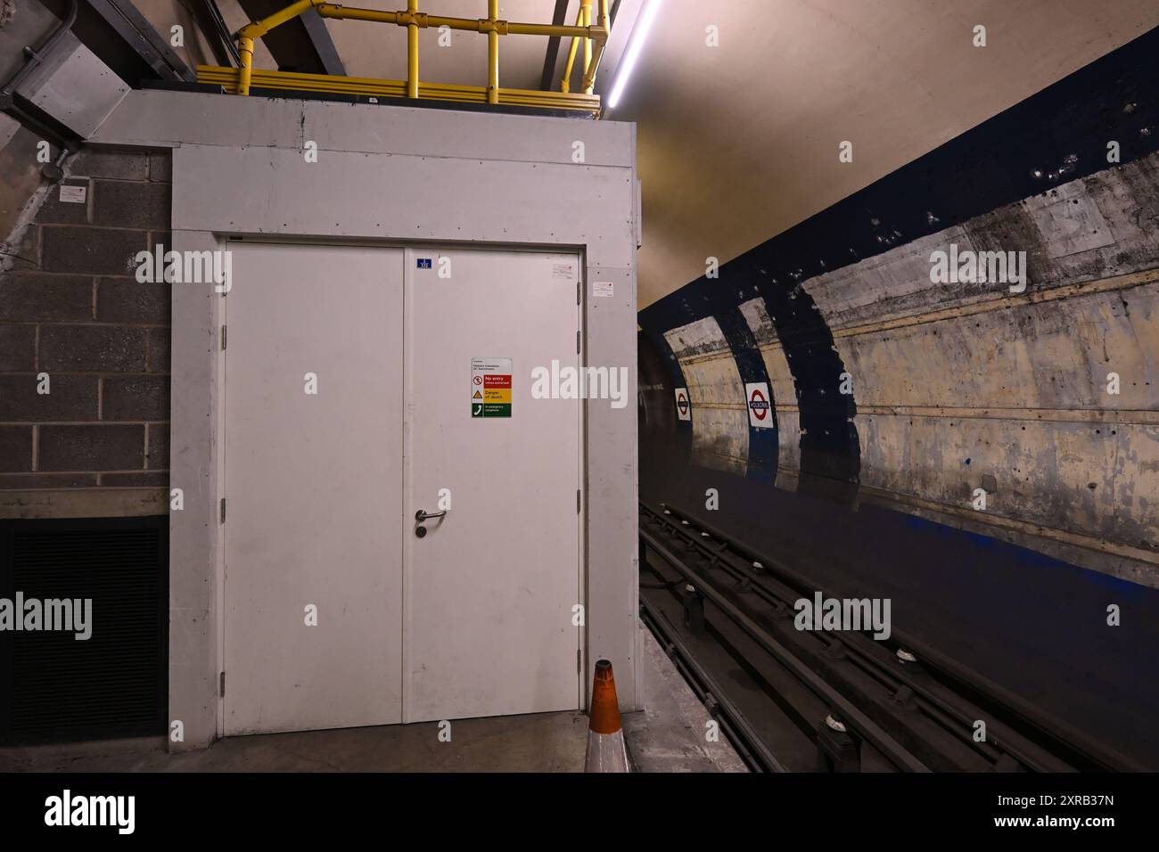 A disused platform at Holborn tube station which now has an electrical ...