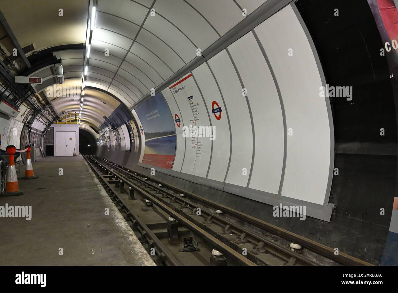 A disused platform at Holborn tube station which now has an electrical ...