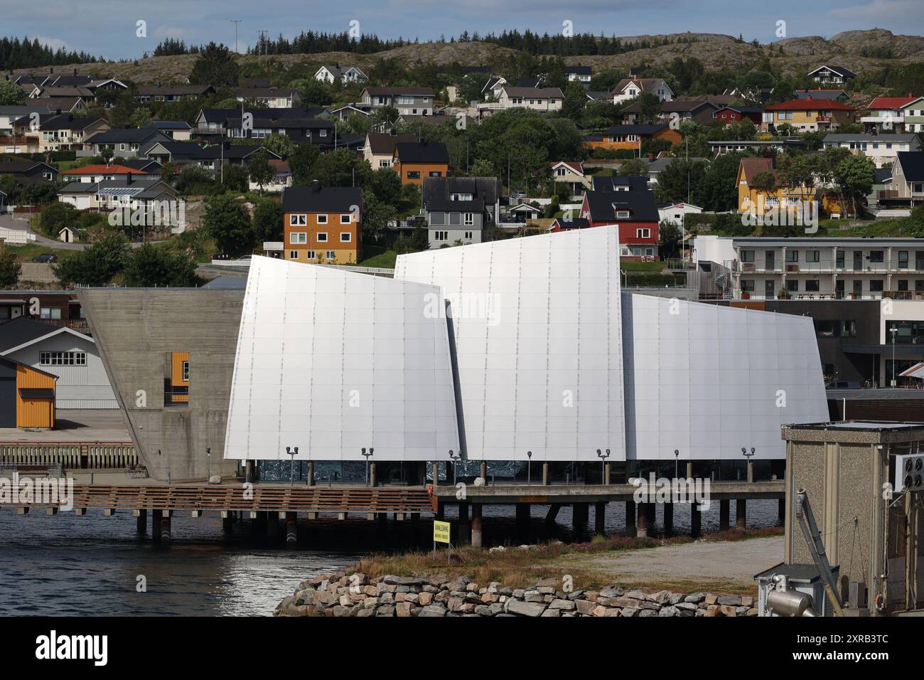 View of the Coastal Museum in the Norwegian town of Rorvik Stock Photo ...