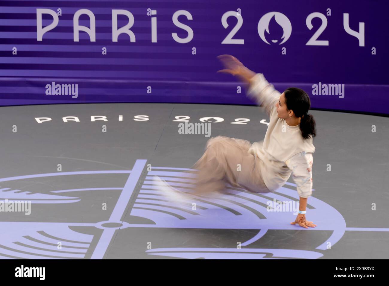 Morocco's Fatima Zahra El Mamouny, known as B-Girl Elmamouny, competes ...