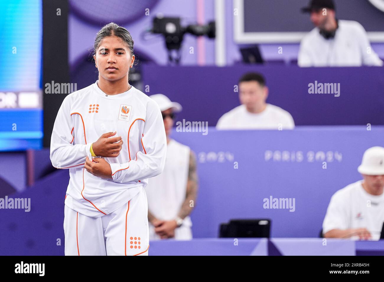 PARIS, FRANCE - AUGUST 9: India Sardjoe of the Netherlands competing in ...