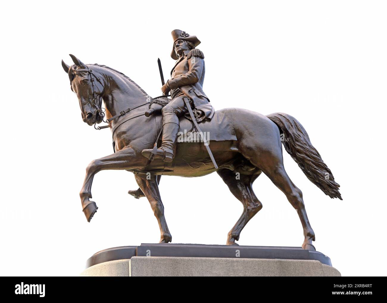 George Washington statue is the famous landmark in Boston Public Garden ...