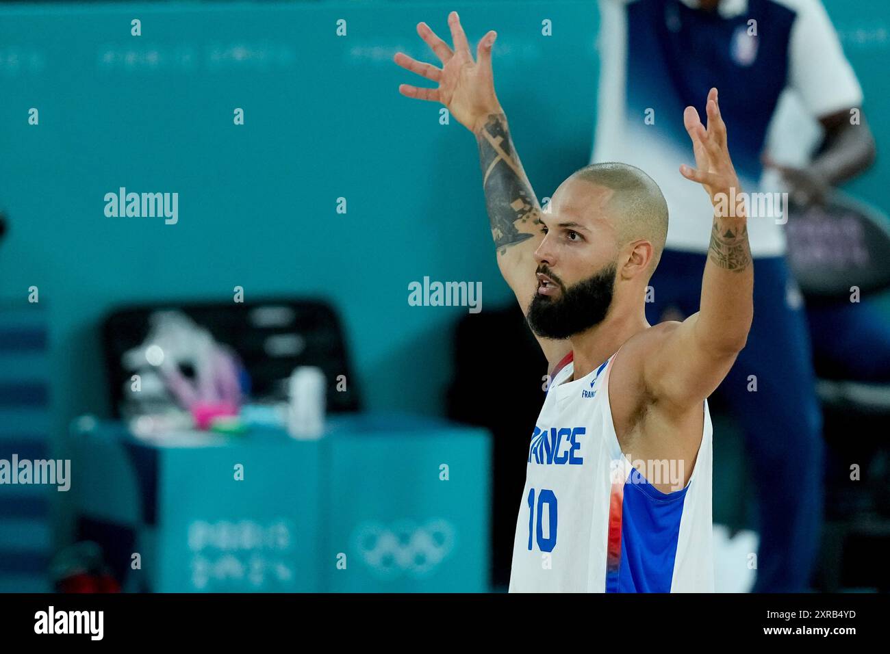 Paris, France. 08th Aug, 2024. PARIS, FRANCE - AUGUST 8: Evan Fournier ...