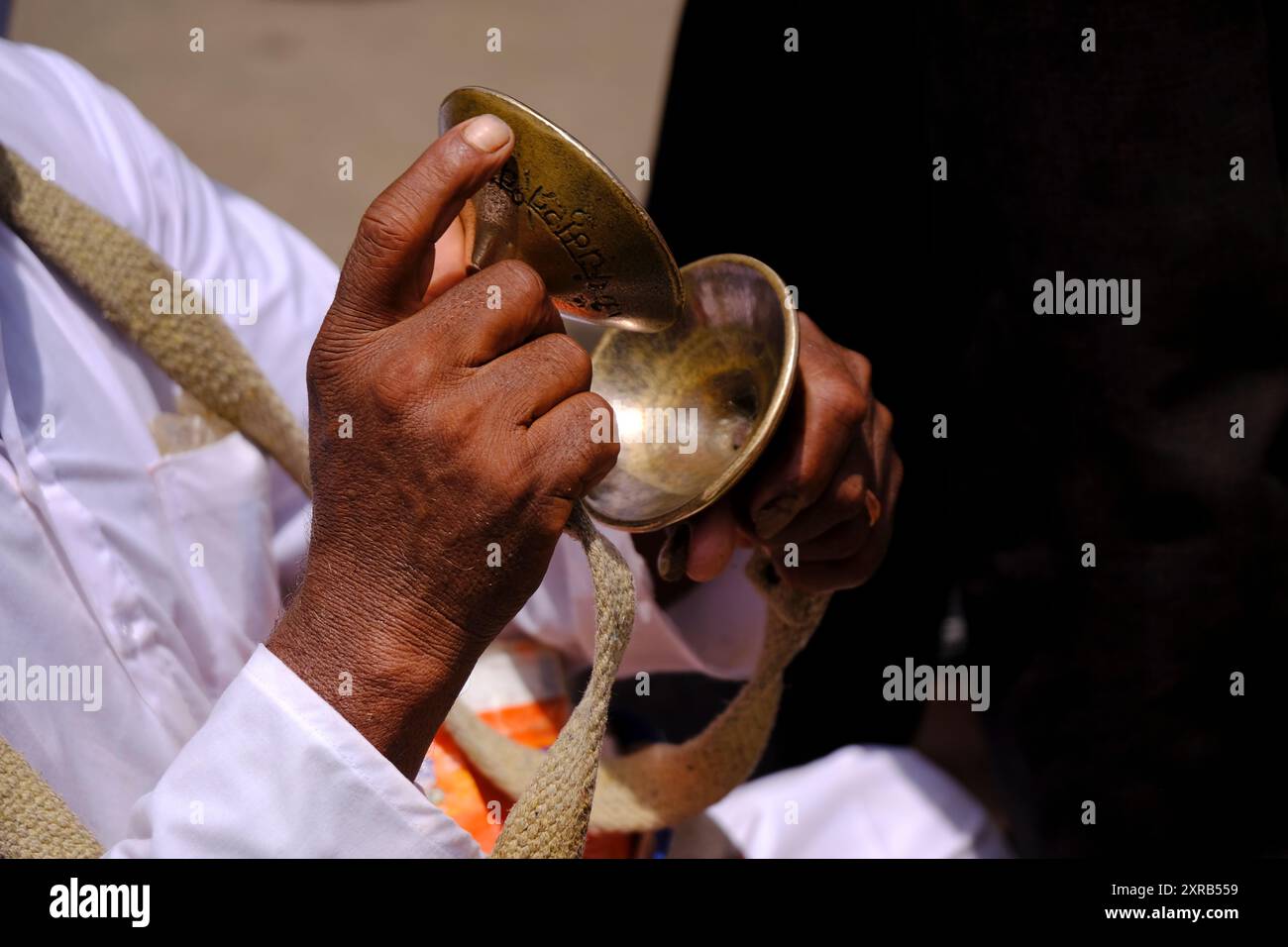 Pune, Maharashtra, India, 2 July 2024, Pilgrims or warkari with saffron ...