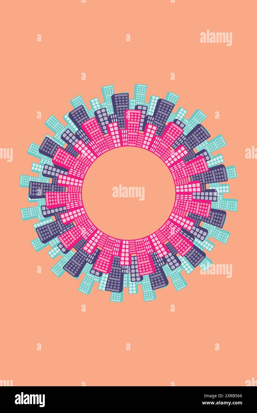 Circle with buildings Stock Vector Image & Art - Alamy