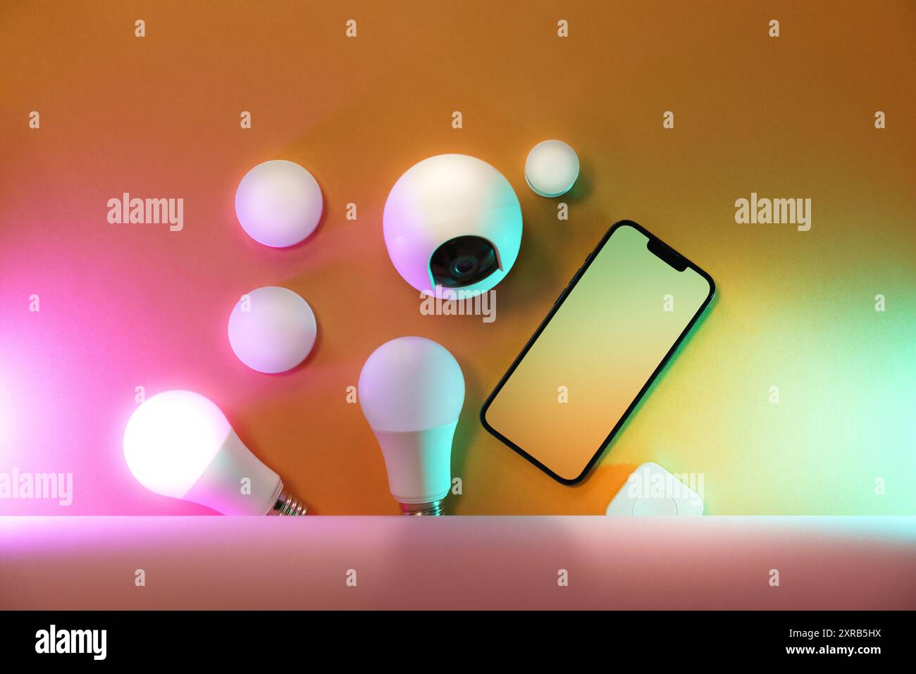 Smart home devices. Smartphone remote control Stock Photo - Alamy