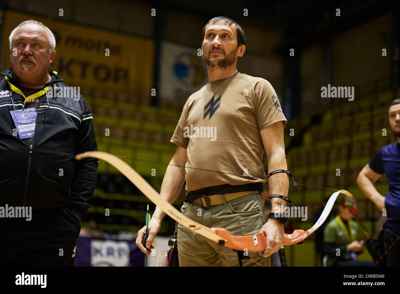 Azov brigade veteran compete in para archery during Air Force Trials in ...