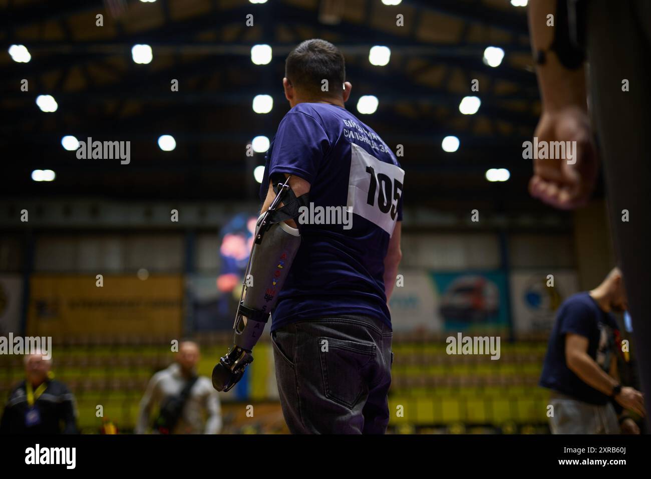 Archer with prosthetic arm at Air Force Trials in Ukraine. Wounded ...