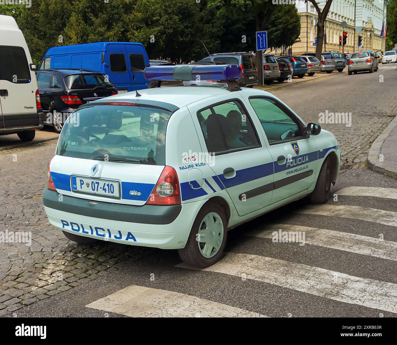 Maribor city police car parked on street in Maribor, Slovenia Stock ...
