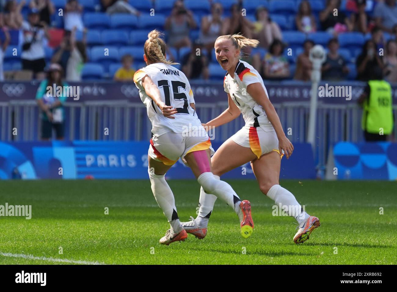 Lyon, France. 09th Aug, 2024. Olympia, Paris 2024, soccer, women, match ...