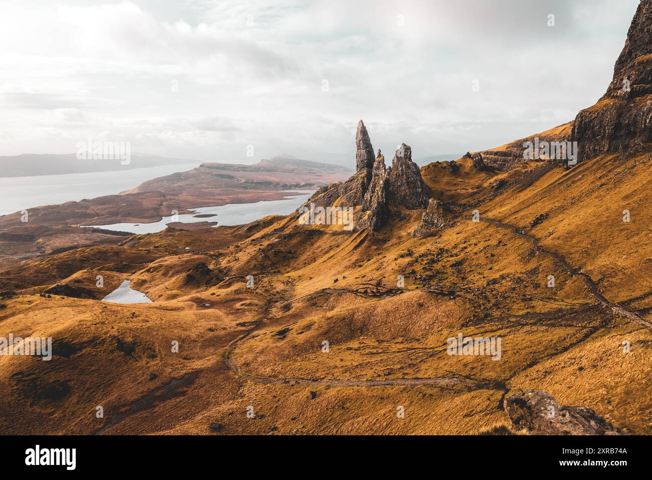 A stunning view of the Old Man of Storr rock formation on the Isle of ...