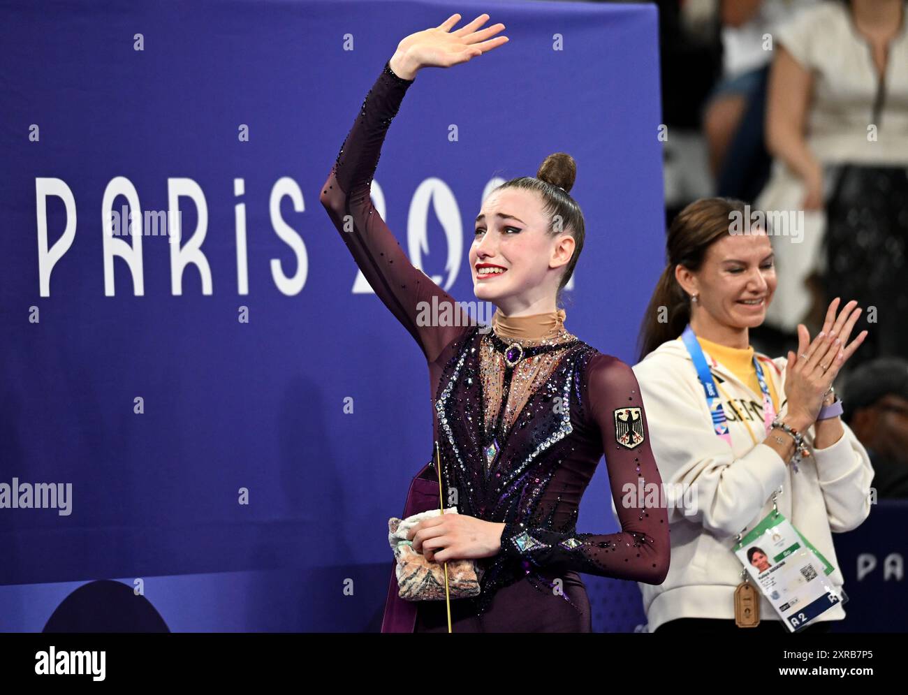 Paris, France. 09th Aug, 2024. Olympic Games, Paris 2024, gymnastics, rhythmic gymnastics ...