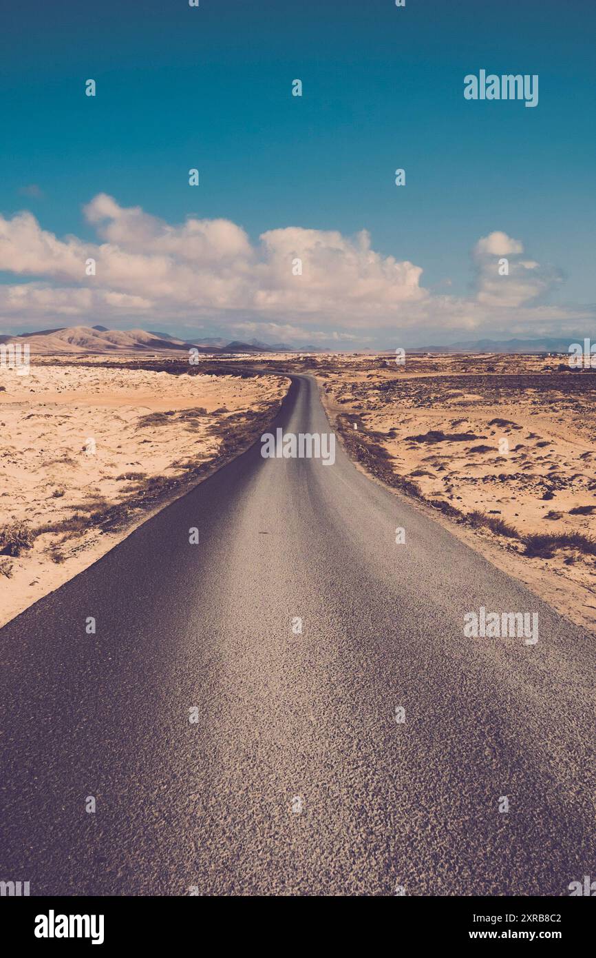 Beautiful straight road landscape around hi-res stock photography and ...