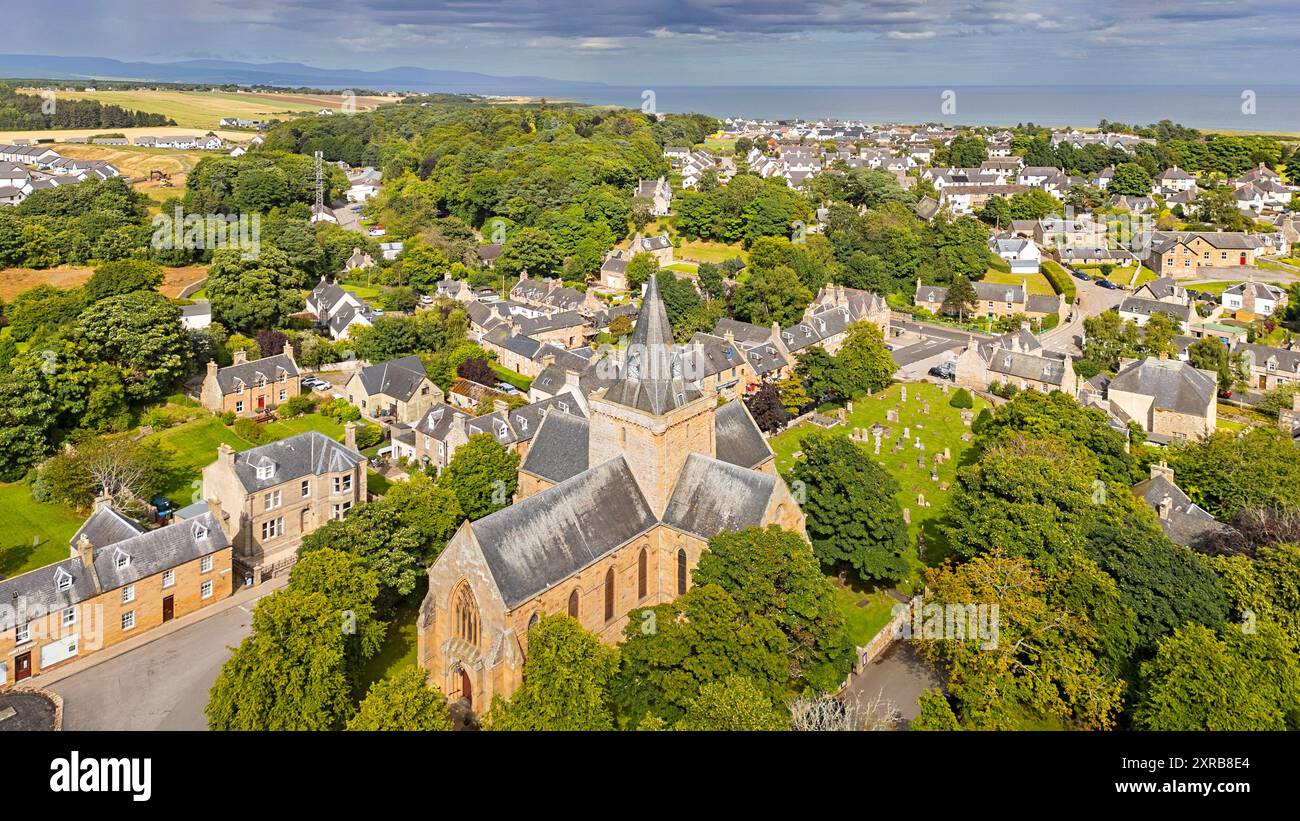 Dornoch Sutherland Scotland the Cathedral the graveyard and town houses ...