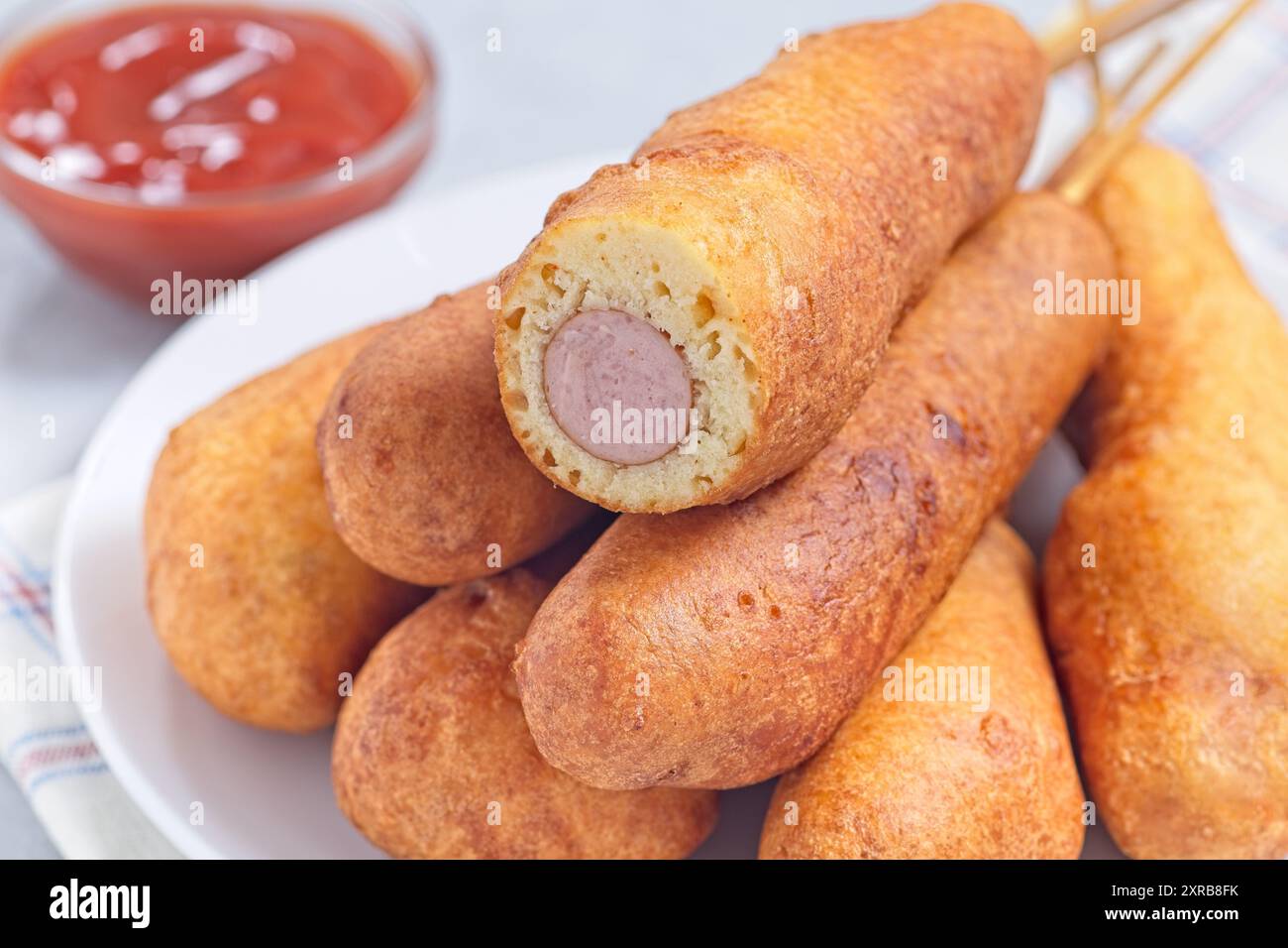 Korean corn dog street food hi-res stock photography and images - Alamy