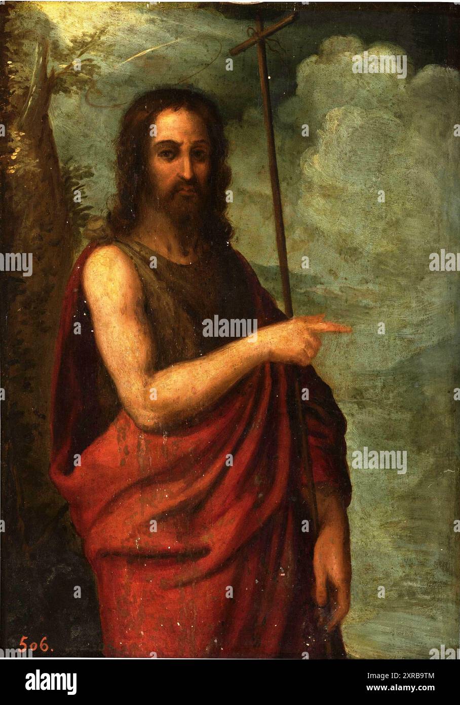 Saint John the Baptist painting by anonymous painter Stock Photo - Alamy
