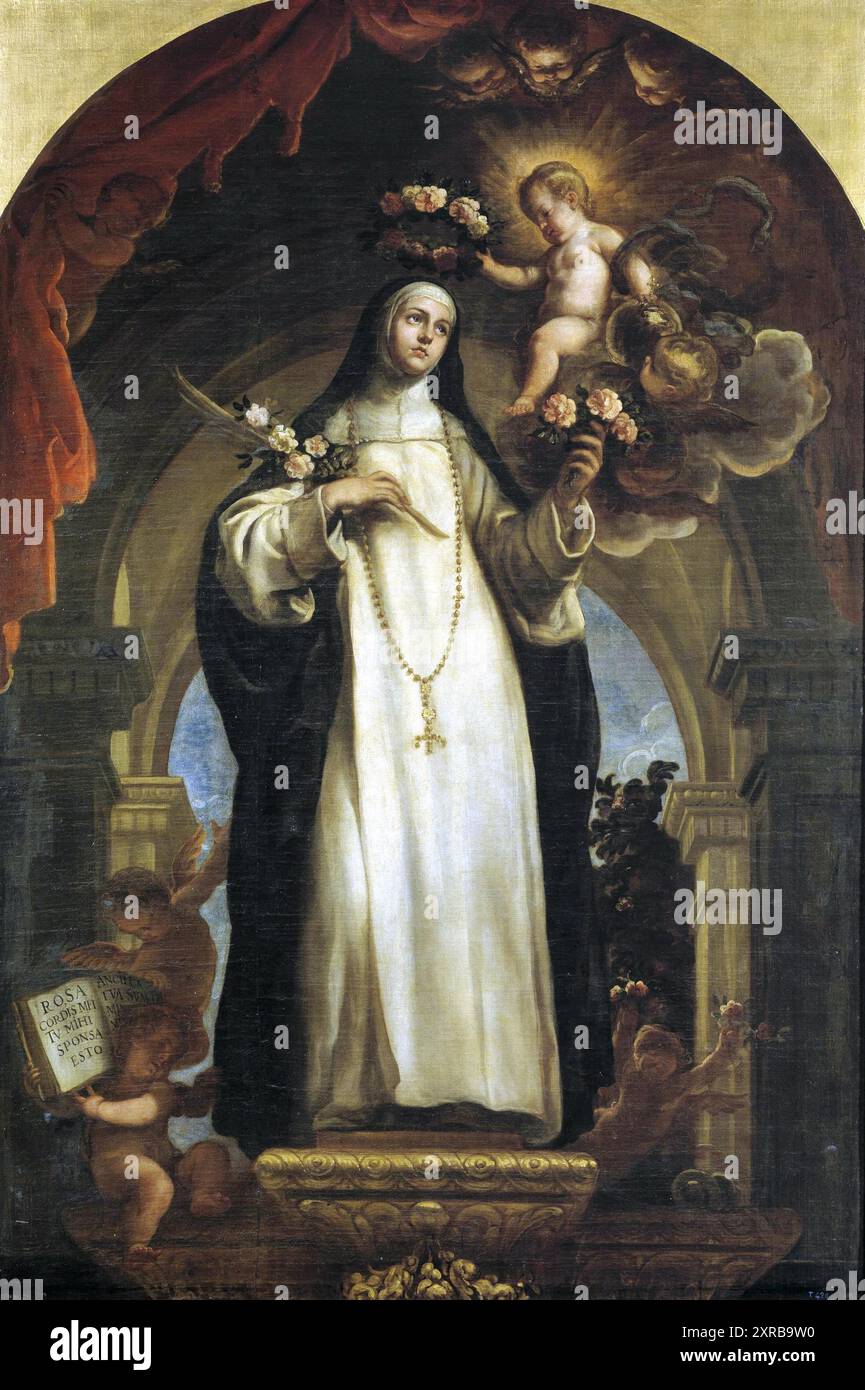 Santa Rosa de Lima - painting by Claudio Coello Stock Photo - Alamy