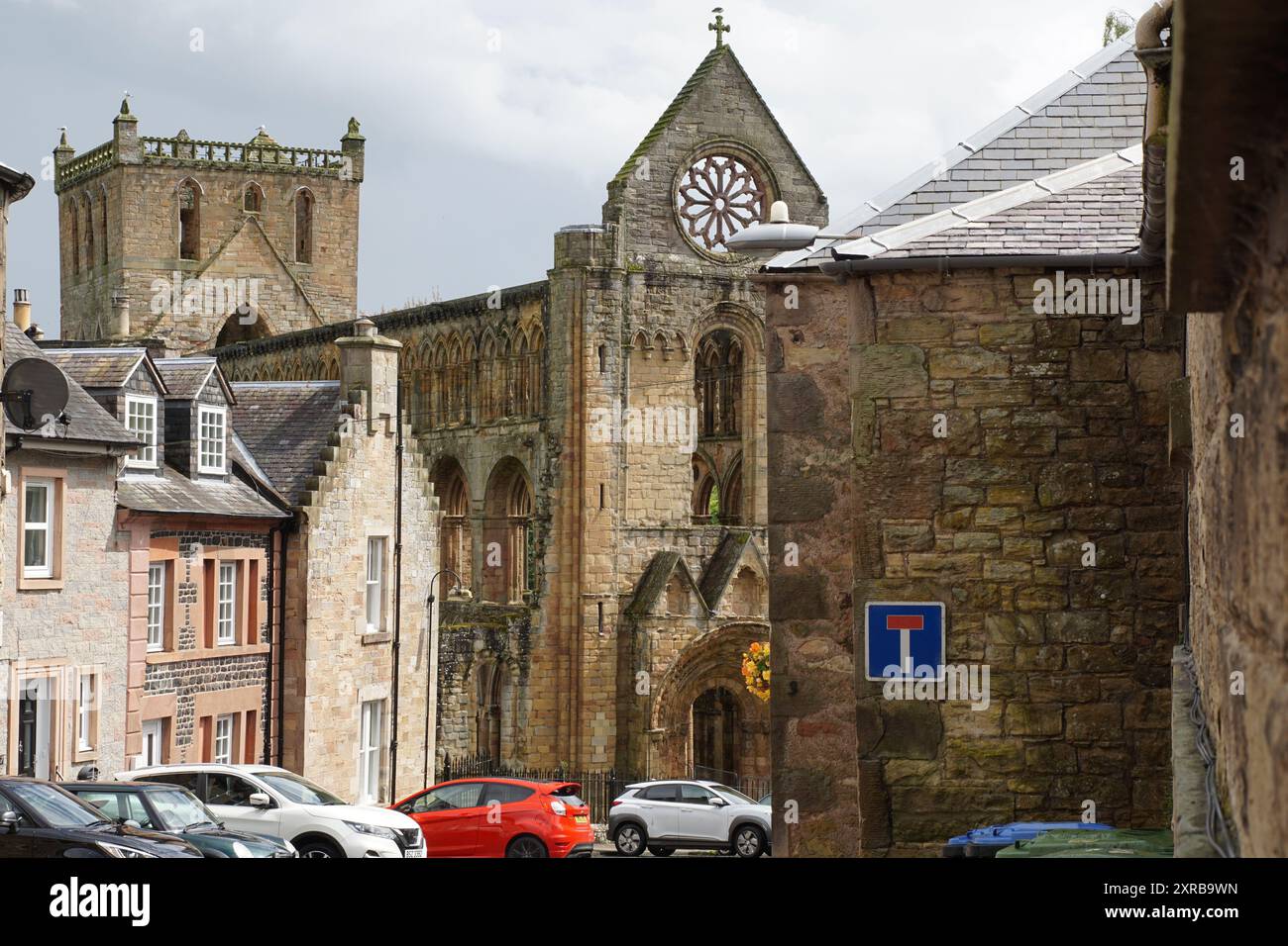 Jedburgh Abbey in the Scottish Borders, a ruined Augustinian abbey ...